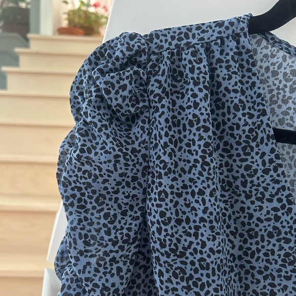 Dynamite | Tops | Blue Leopard Top | Poshmark